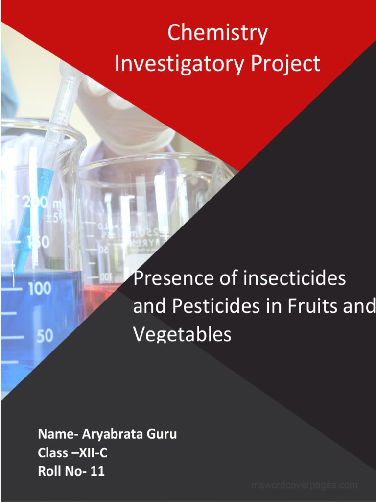 Presence Of Insecticides And Pesticides In Fruits And Vegetables ...