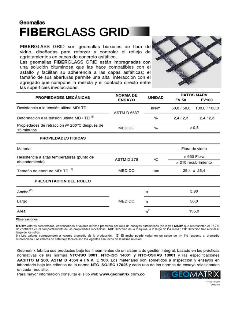 HT-0015 Hoja Tcnica Fiberglass Grid FV D. MARV | Descargar gratis PDF ...