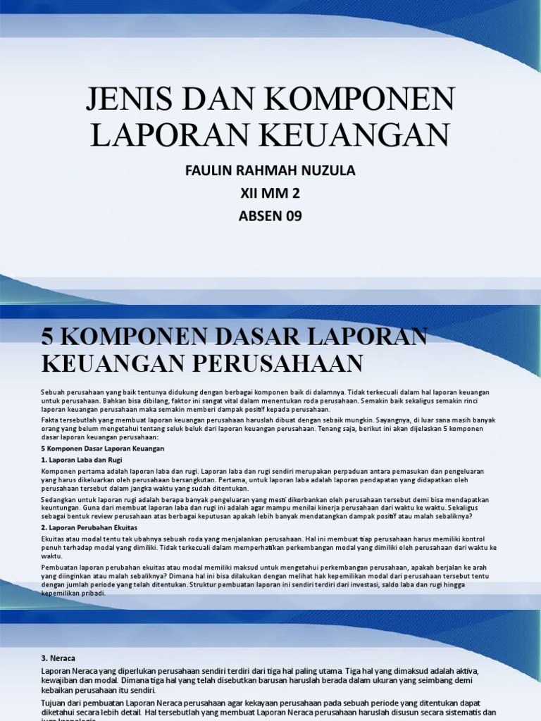 Panduan Dasar Laporan Keuangan | PDF | Pengelolaan Keuangan & Uang