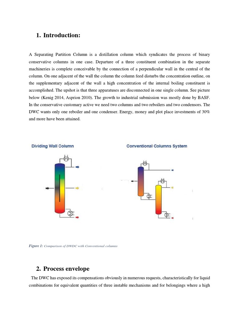 Dividing Wall Distillation Column | PDF | Distillation | Chemical ...