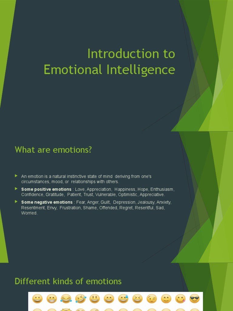 Chap 1 Introduction To Emotional Intelligence | PDF | Emotional ...