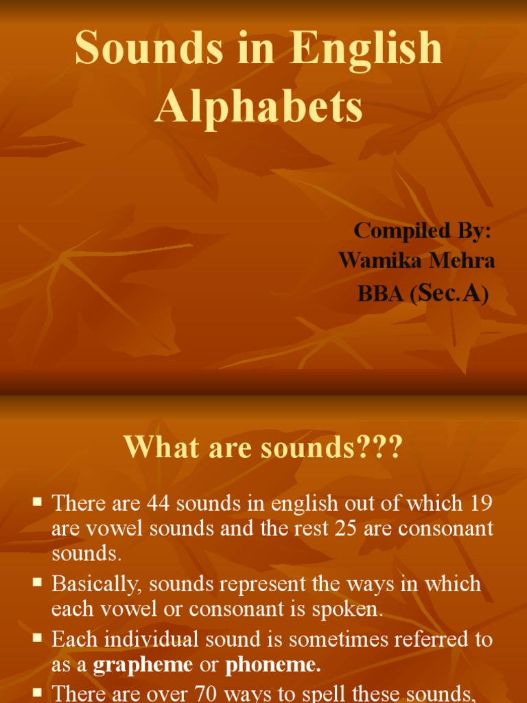 Sounds in English Alphabets | PDF | Vowel | Human Voice