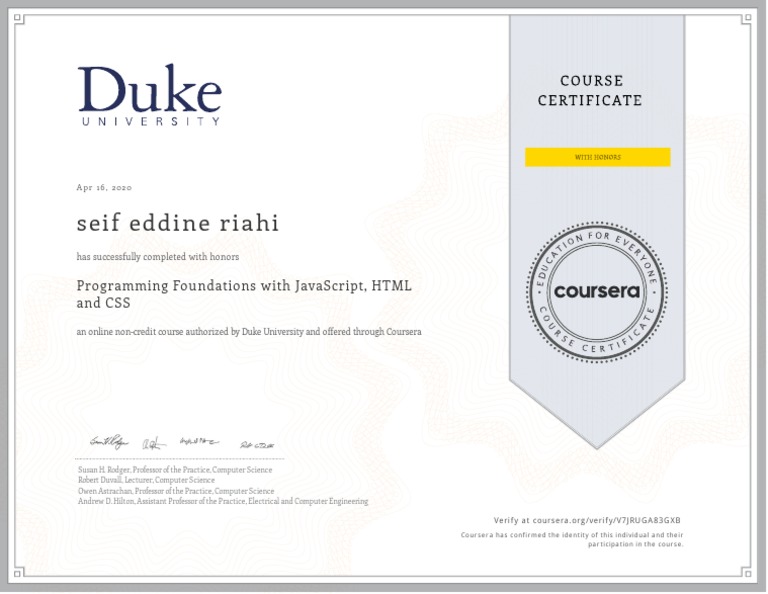 Programming Foundations With Javascript Html And Css Pdf