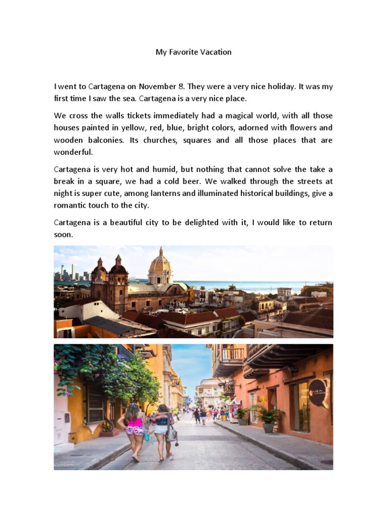 Blog My Favorite Vacation | PDF