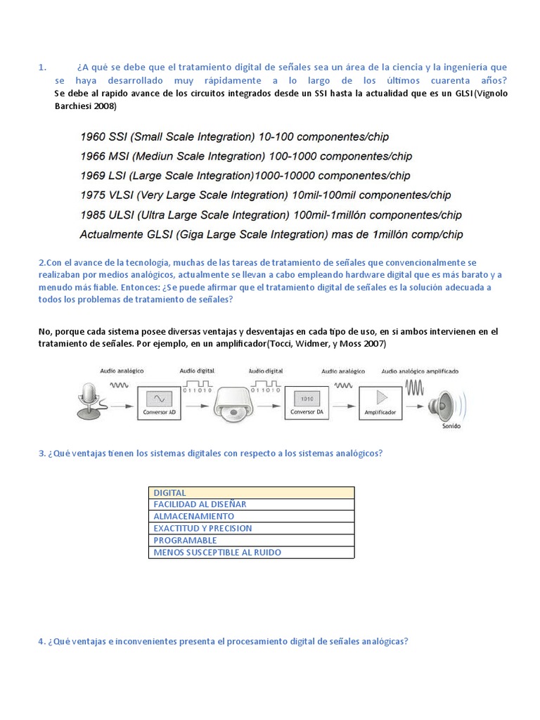 A Qué Se Debe Que El Tratamiento Digital de Señales Sea Un Área de La ...