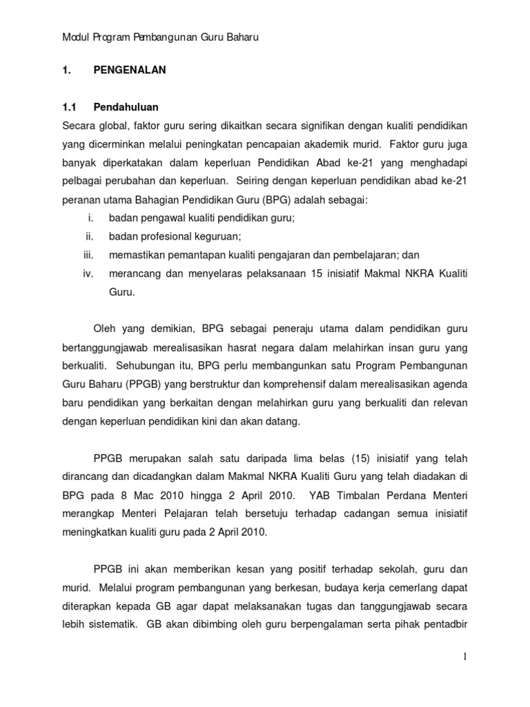 Modul Lengkap PPGB 2011 | PDF