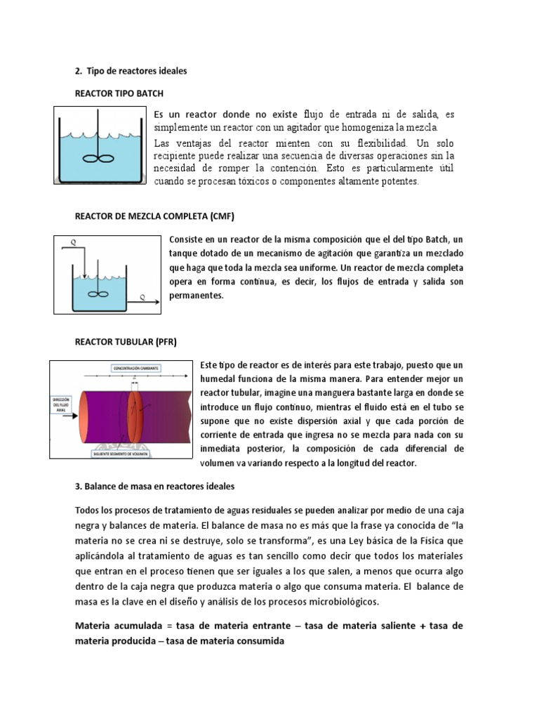 2 y 3 Reactores Ideales | PDF | Reactor Quimico | Ingeniería Química