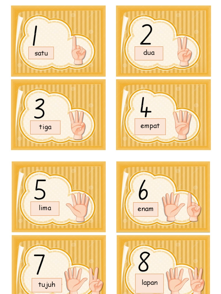Bahan Bantu Mengajar (Kad Nombor) | PDF