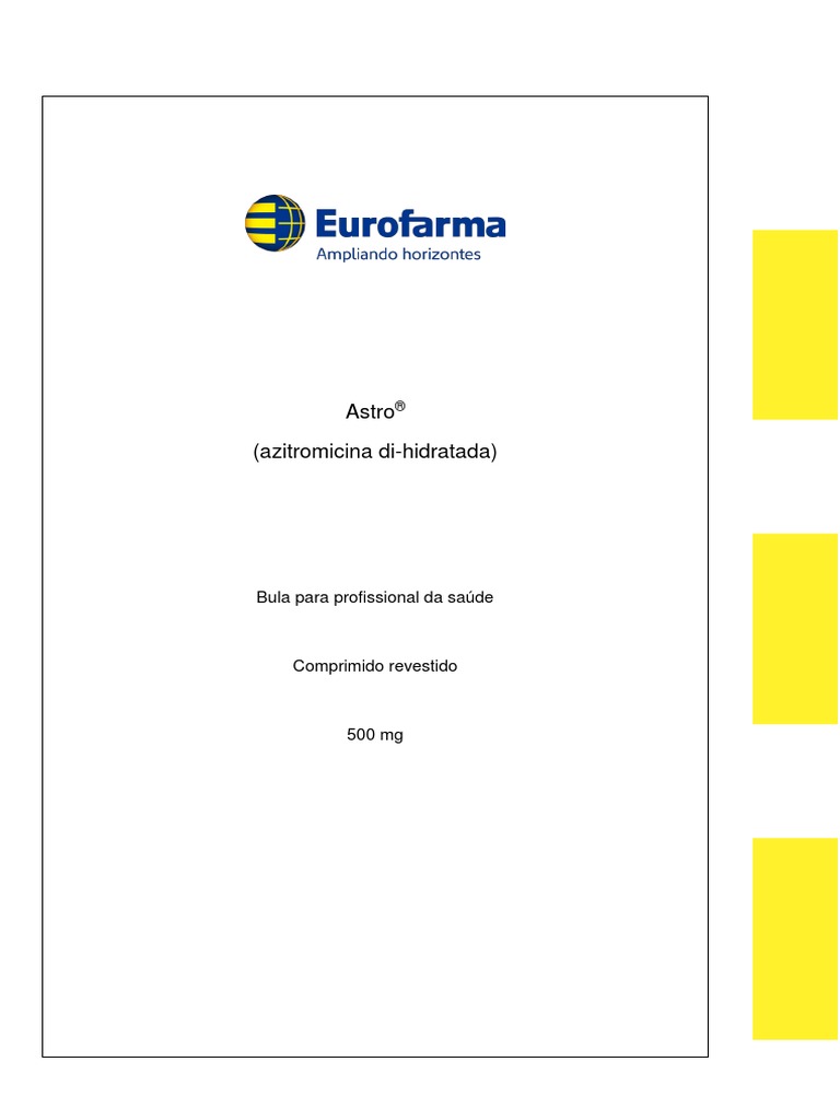 Astro Comprimido Bula Profissional Eurofarma | PDF | Farmacocinética ...