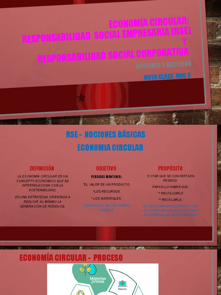 ECONOMIA CIRCULAR Y RESPONSABILIDAD SOCIAL EMPRESARIA (Rse) | PDF ...