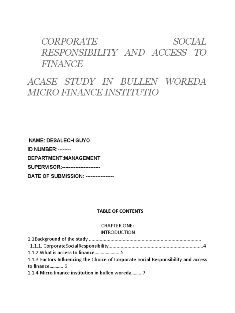 Table of Conten | PDF | Corporate Social Responsibility | Business