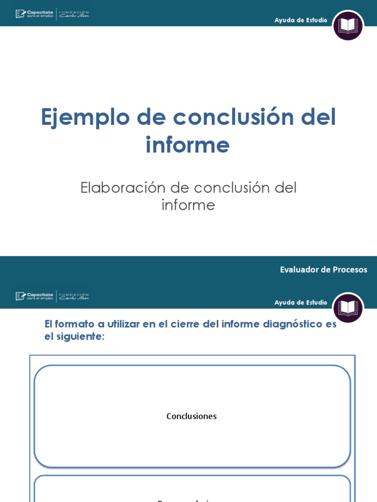 Ejemplo de Conclusion de Informe | PDF