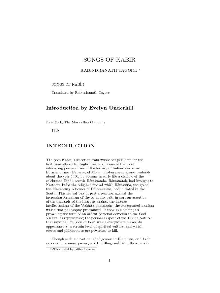 Kabir and The Kabir Panth | Download Free PDF | Mysticism | Love