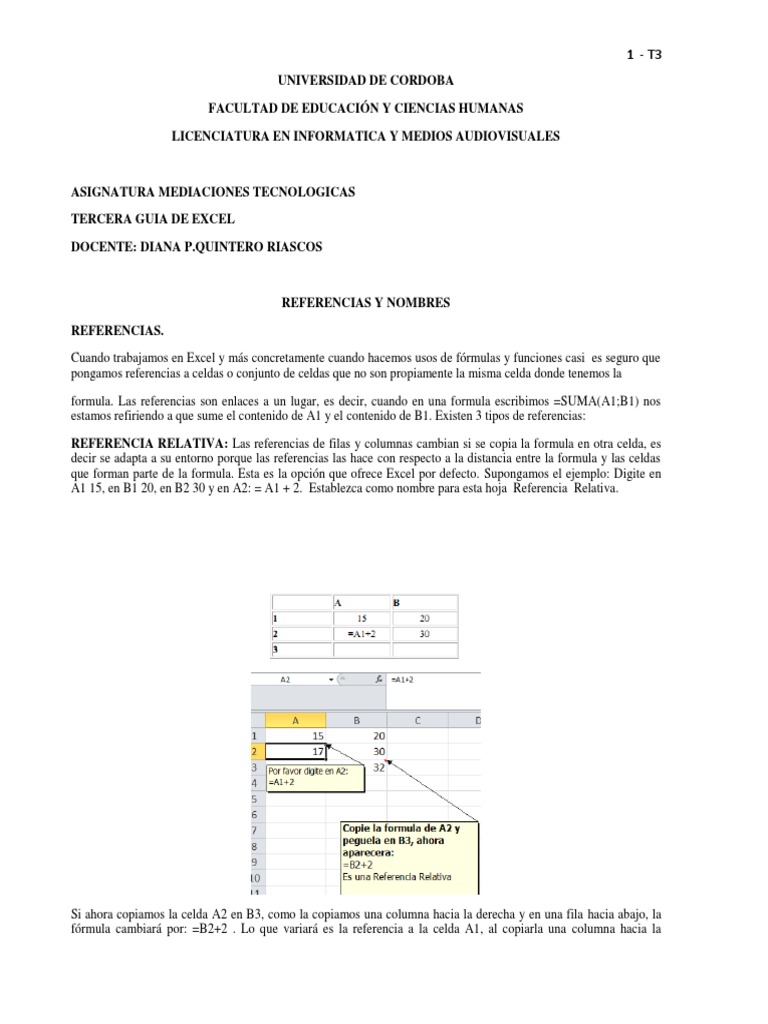 03 Guia de Excel - Funciones | PDF | Microsoft Excel | Ascii