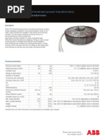 Cable Type Current Transformers Overview | PDF | Transformer | Components