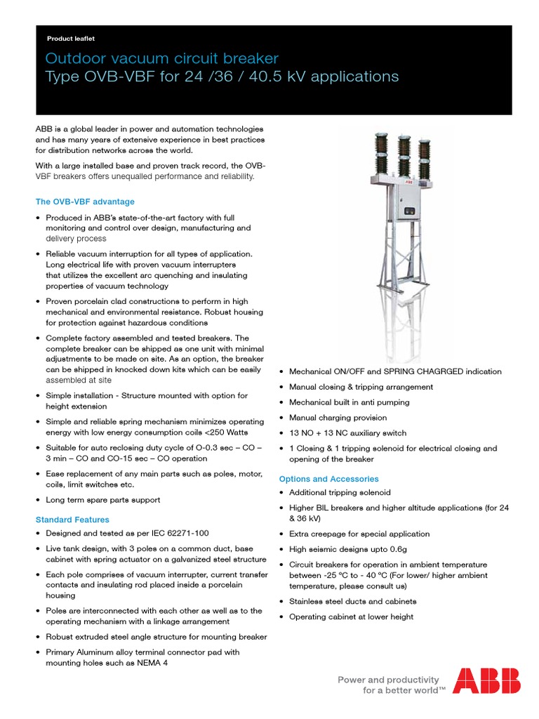 OVB-VBF Flier | PDF | Manufactured Goods | Electricity
