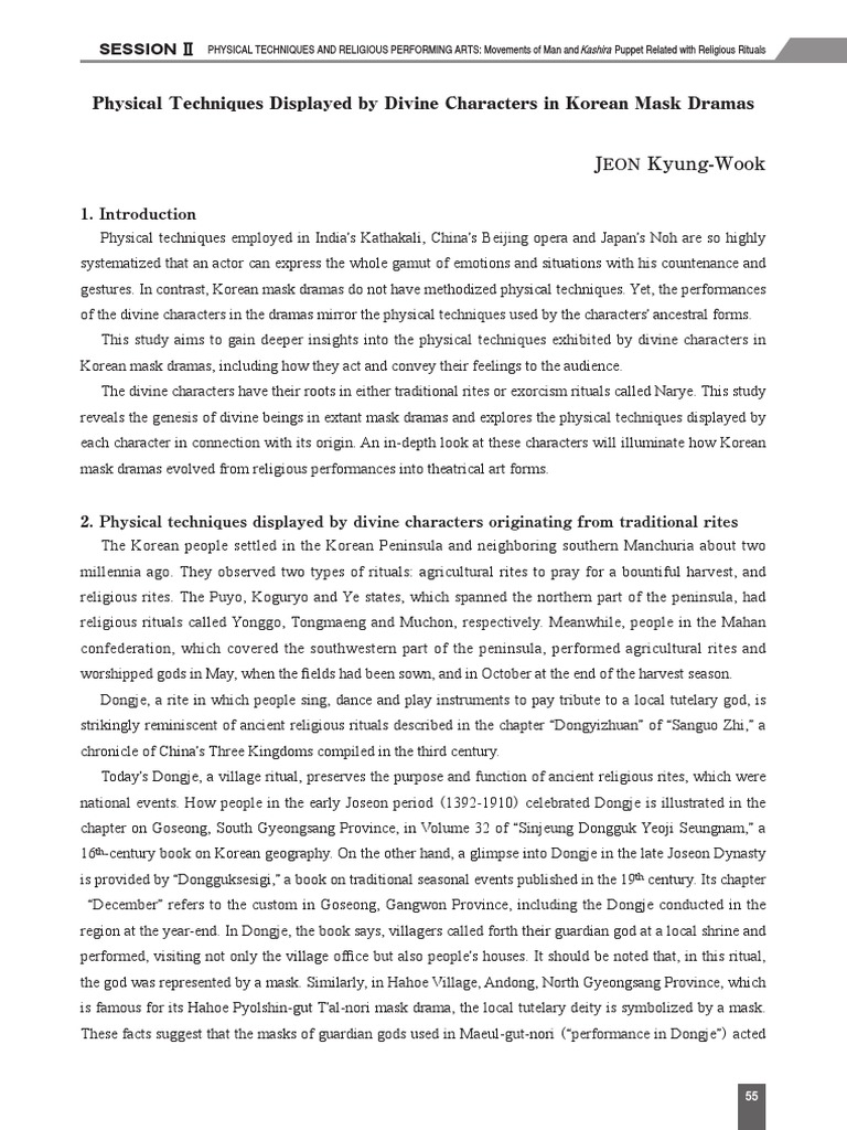 Korean Mask Dramas: Divine Character Techniques | PDF | Mask | Demons