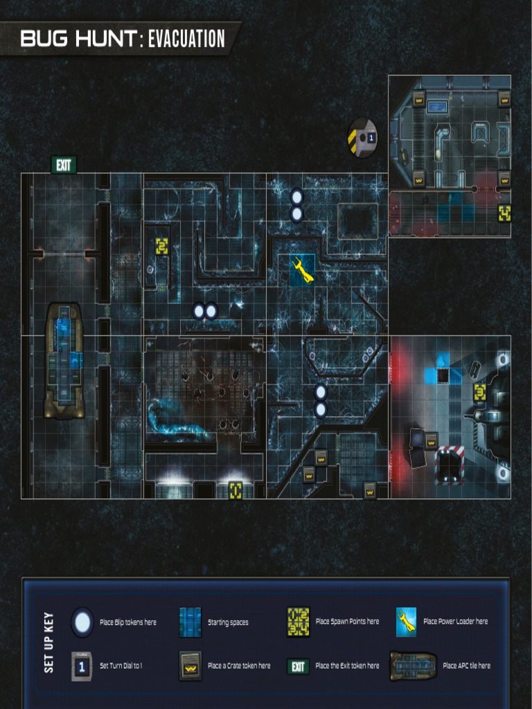 Evacuation: Place Blip Tokens Here Place Spawn Points Here Starting ...