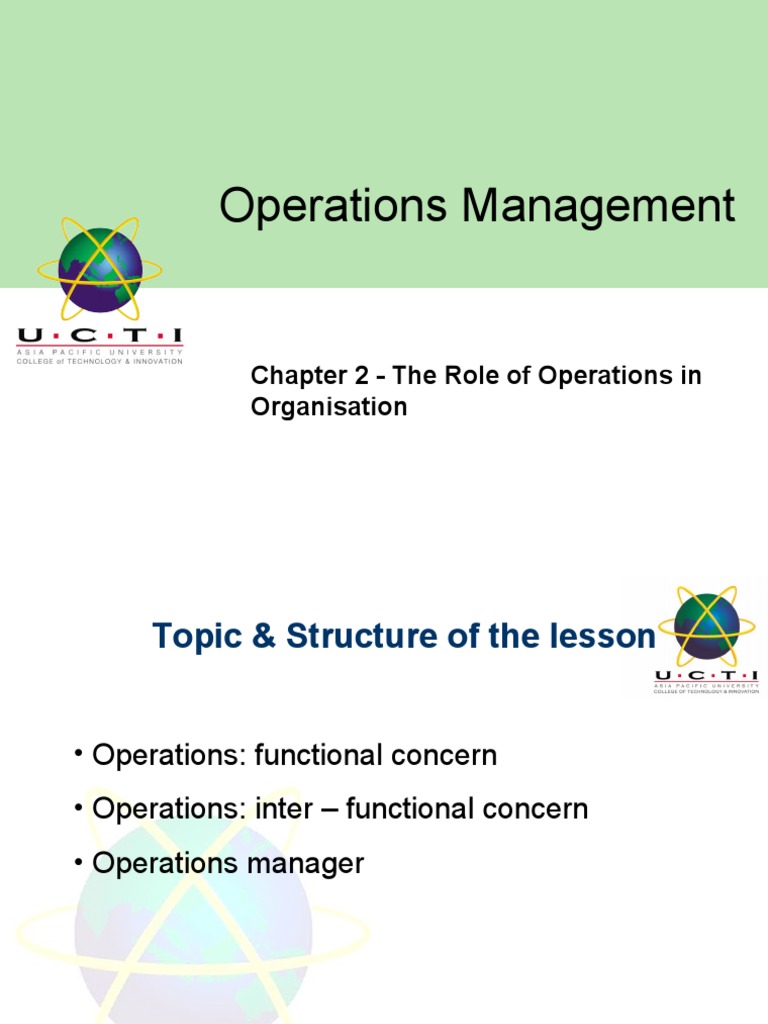 Roles of Operations Management Explained | PDF | System | Business