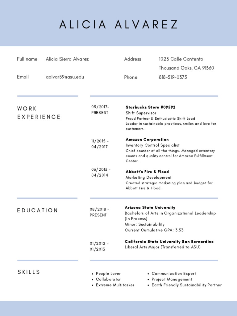 Alicia Alvarez Resume 2020 | PDF | Economies | Business