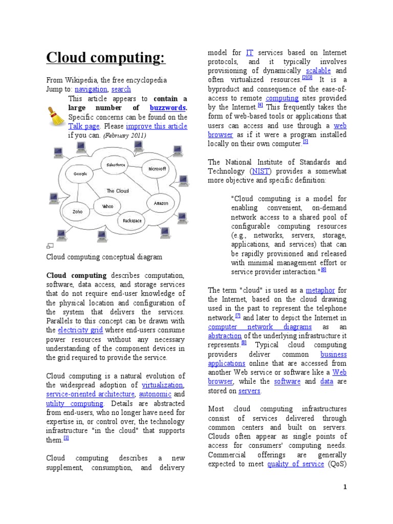 Cloud computing: On-demand access to shared computing resources | PDF ...