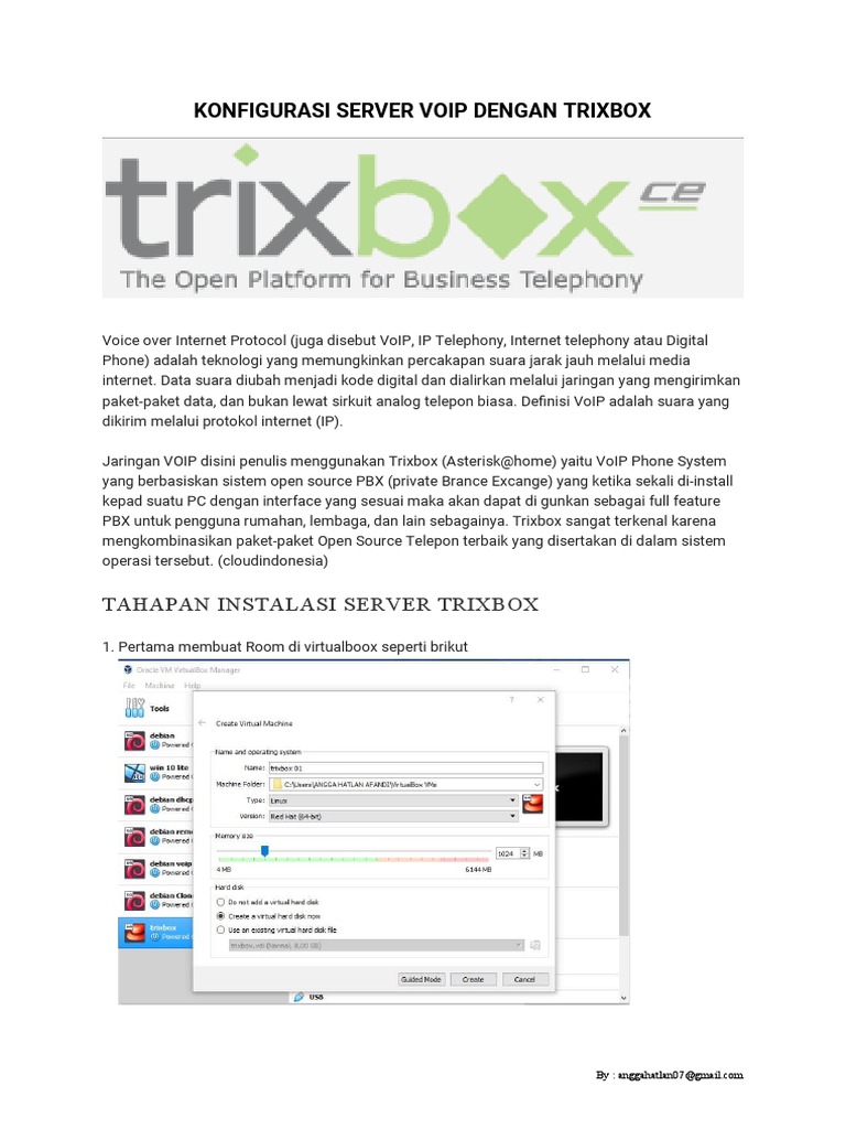 Konfigurasi Server Voip Dengan Trixbox | PDF