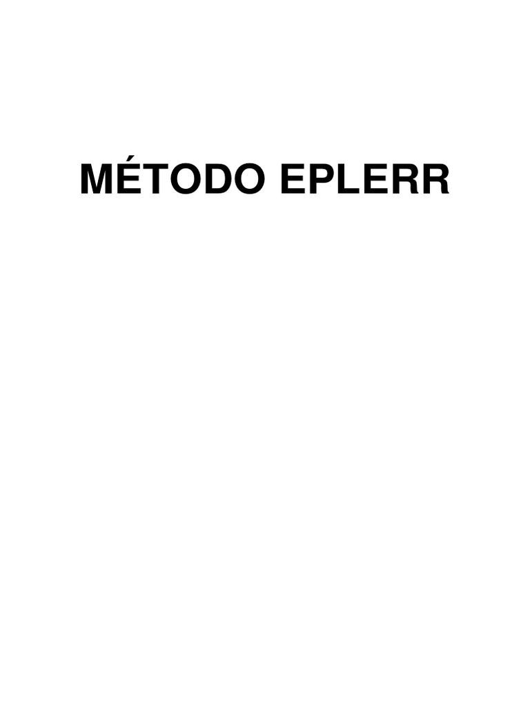Metodo Eplerr 1.1 | PDF | Memoria | Prueba / examen