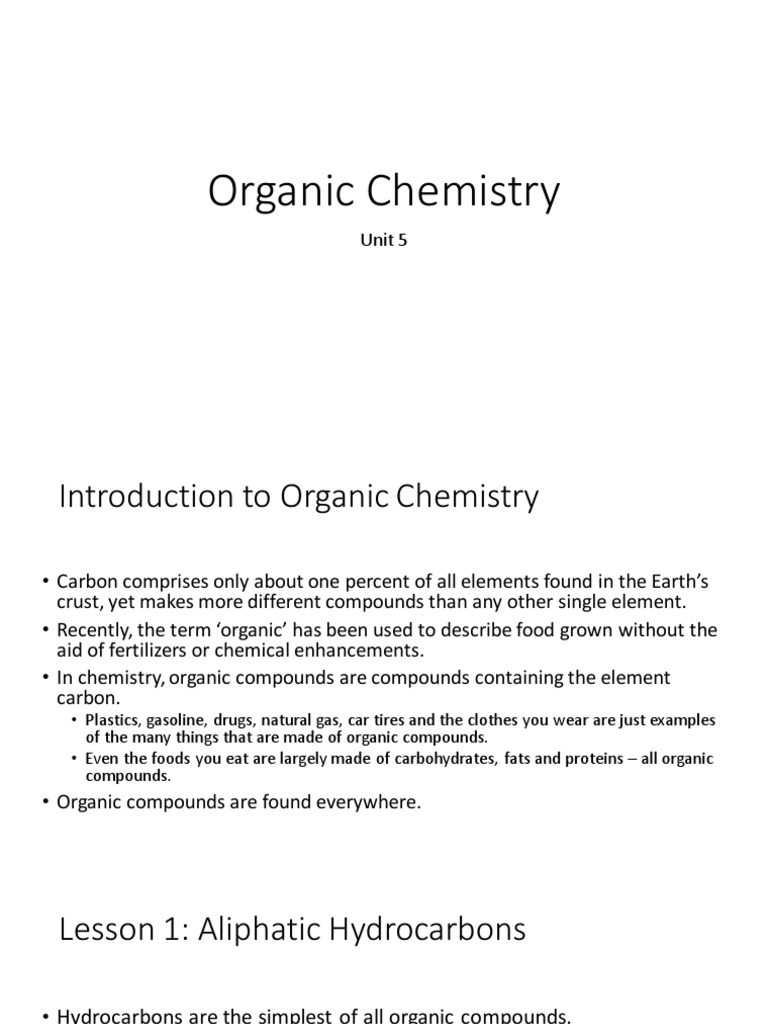 Introduction To Organic Chemistry | PDF | Hydrocarbons | Petroleum
