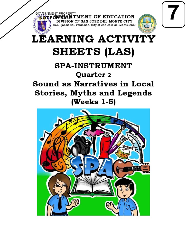 Learning Activity Sheets (Las) : Spa-Instrument Sound As Narratives in ...