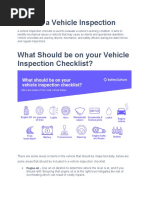 Vehicle Handover Checklist | PDF | Vehicles | Car