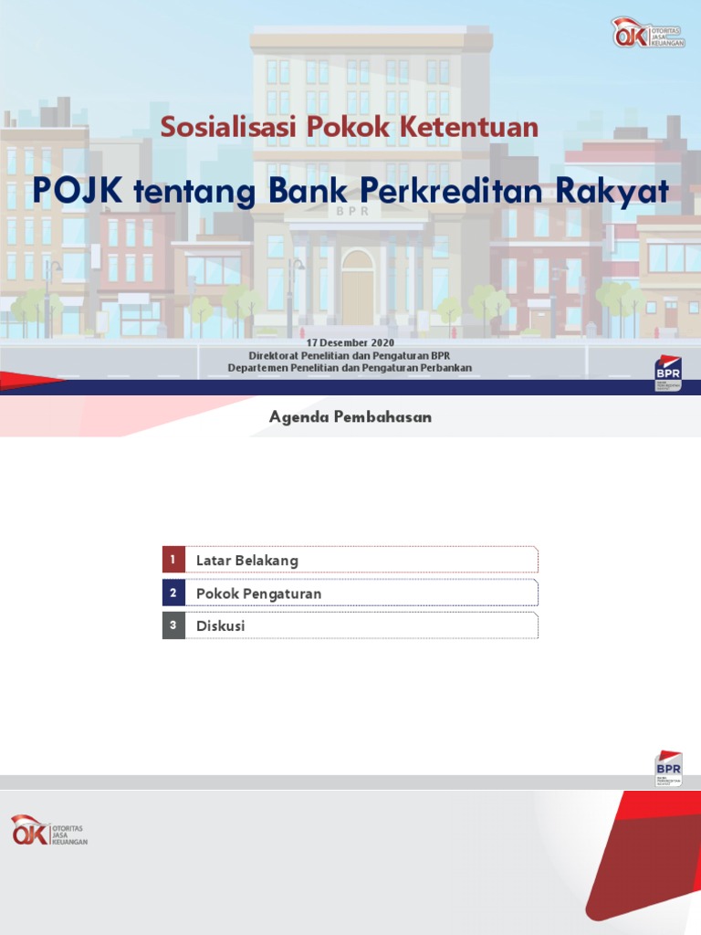 Sosialisasi POJK BPR | PDF
