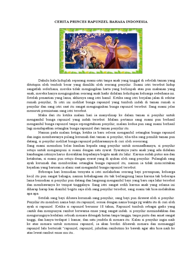 Cerita Princes Rapunzel | PDF