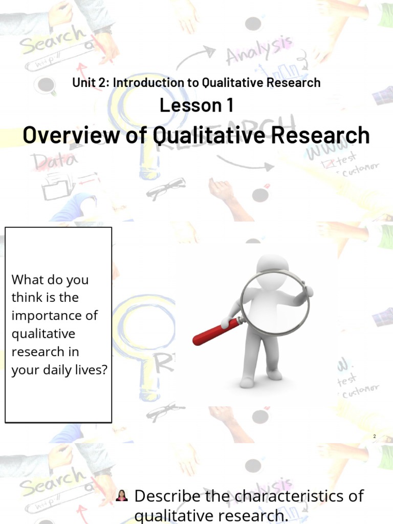 UNIT 2 - LESSON 1 - Overview To Qualitative Research | PDF ...