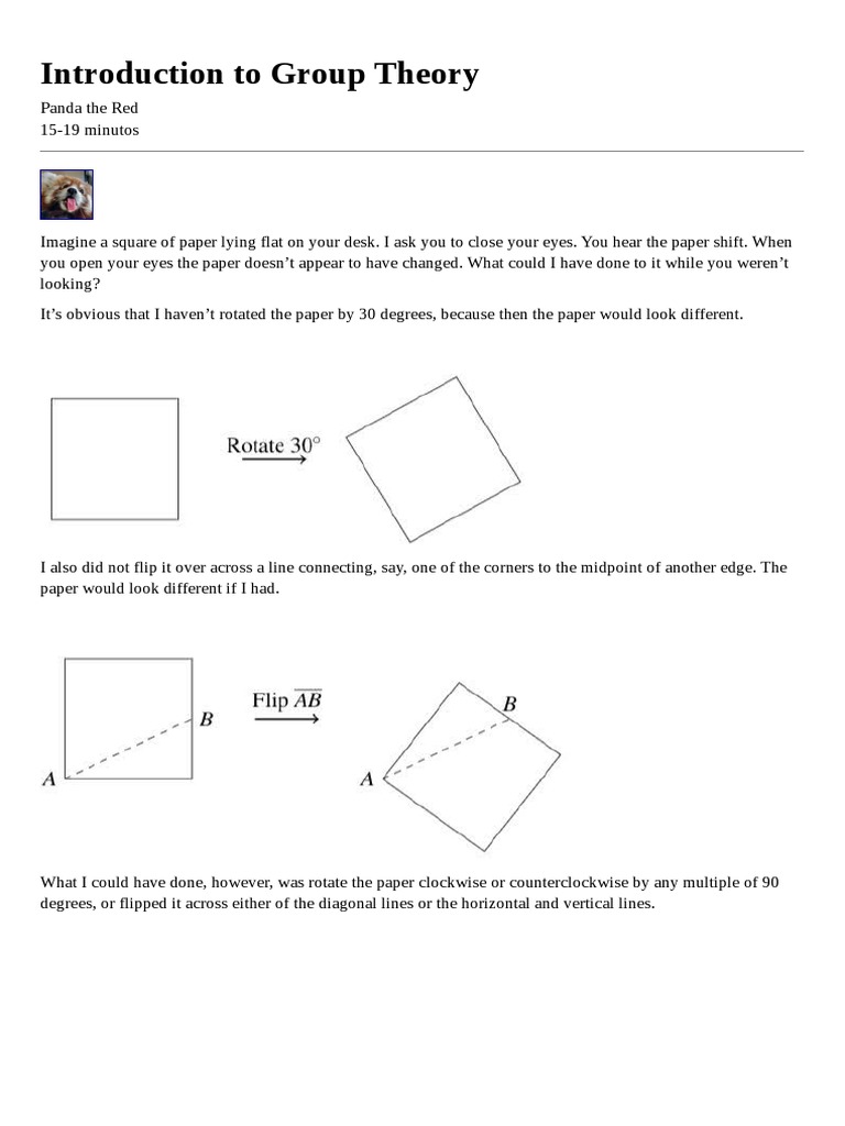 Introduction To Group Theory | PDF | Group (Mathematics) | Algebra