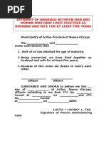 Marriage Witness Letter | PDF