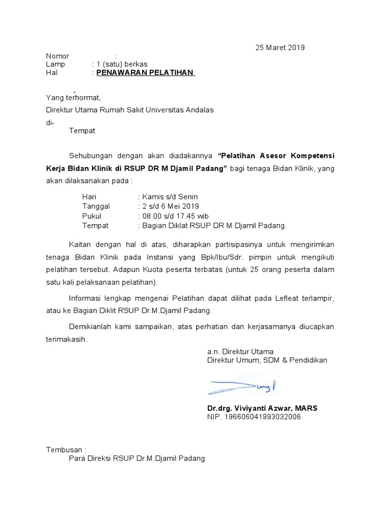 Surat Pengajuan TOR | PDF