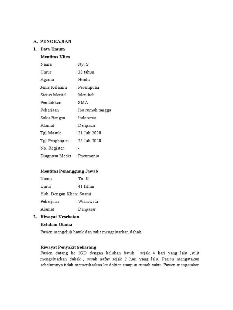 Askep Pneumonia | PDF