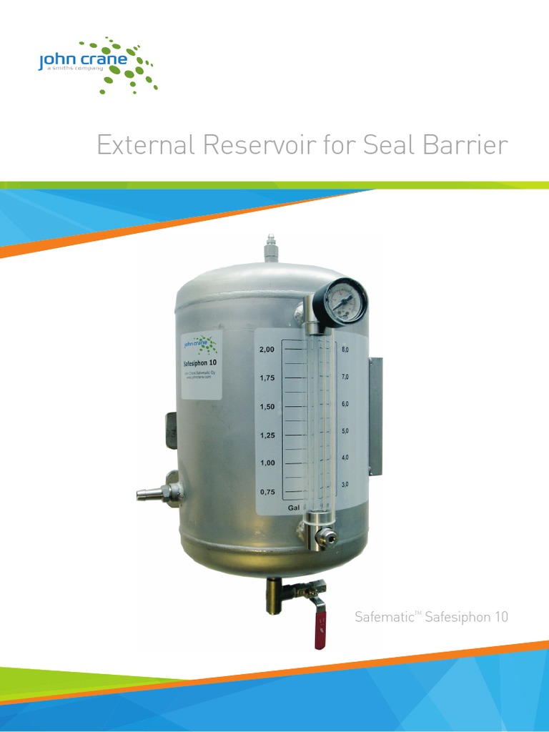 External Reservoir For Seal Barrier: Safematic Safesiphon 10 | PDF ...
