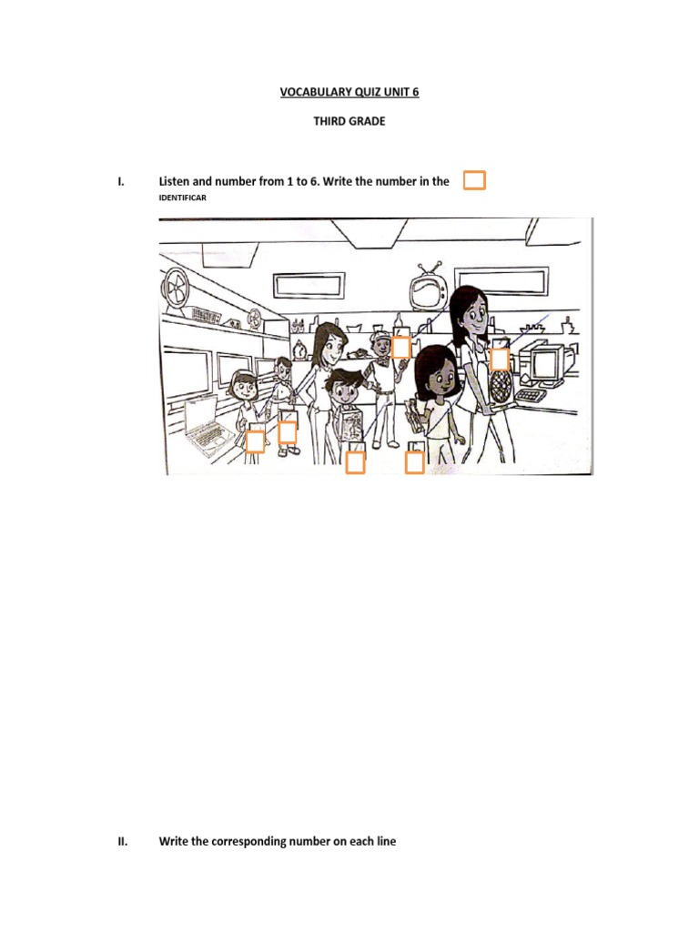 Vocabulary Quiz Unit 6 | PDF