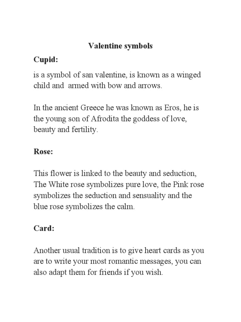 Valentine Symbols | PDF | Poetry