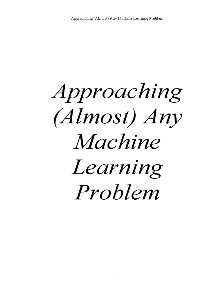 Machine Learning Problem Approaches | PDF | Cross Validation ...