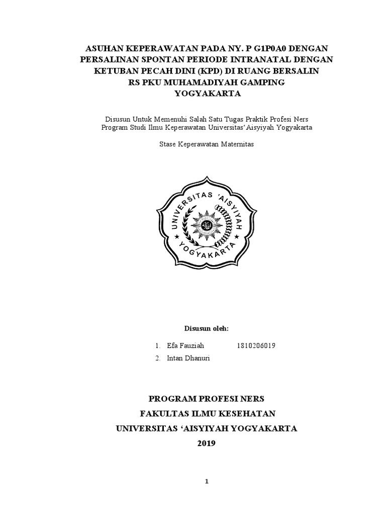 Askep Intra Natal Dengan KPD | PDF