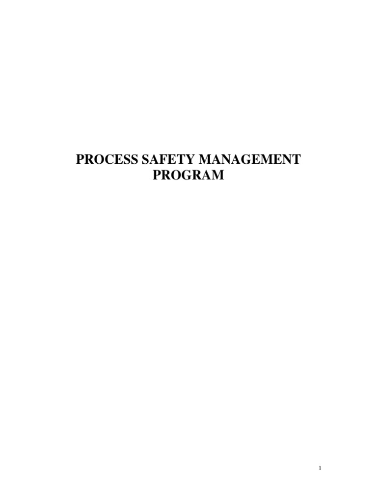Process Safety Management | PDF | Workplace | Safety