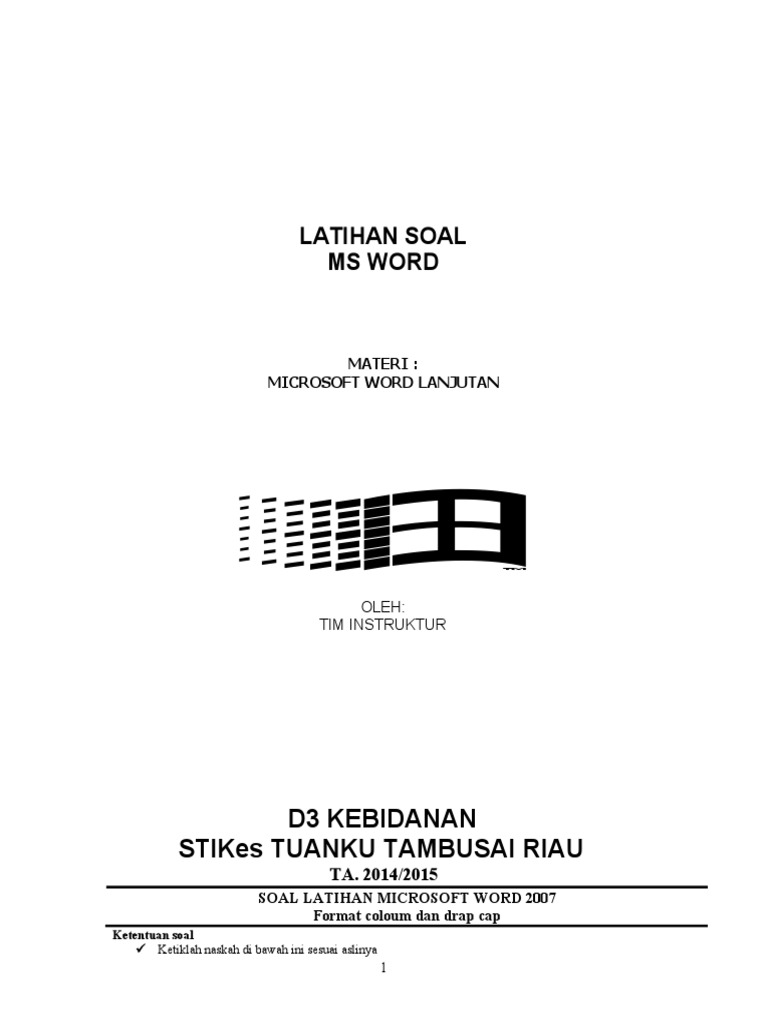 Latihan Soal MS Word Materi - Microsoft Word Lanjutan | PDF | Karier ...