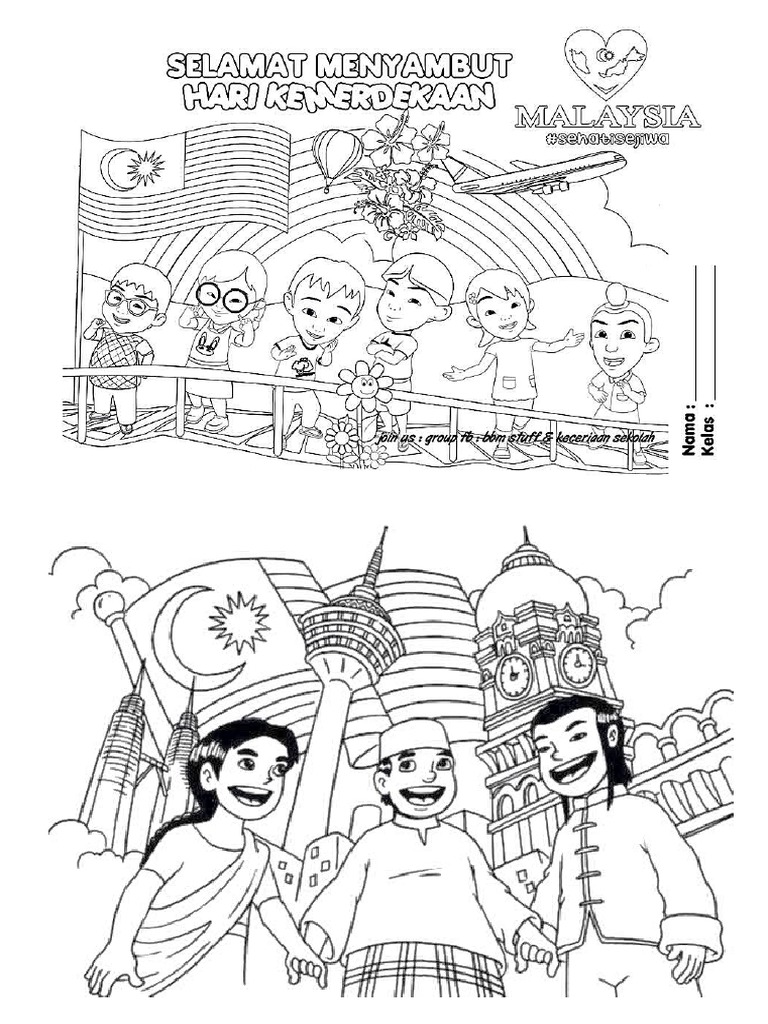 Coloring Sheet Merdeka | PDF