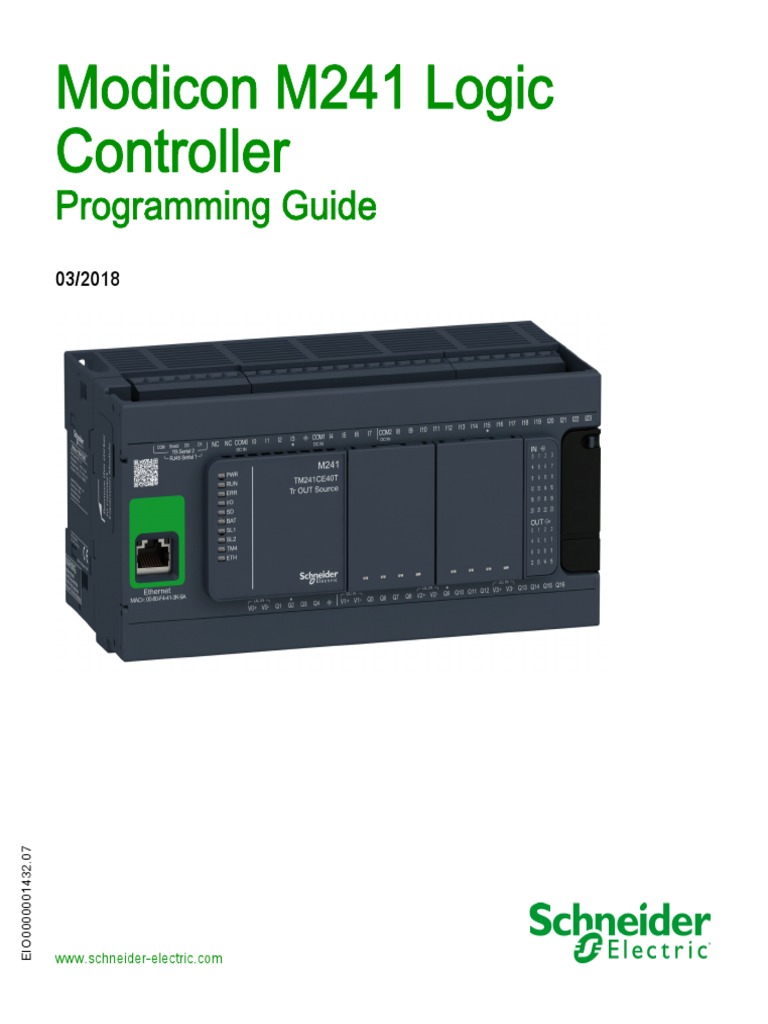 Modicon M241 Logic Controller: Programming Guide | PDF | International Electrotechnical ...