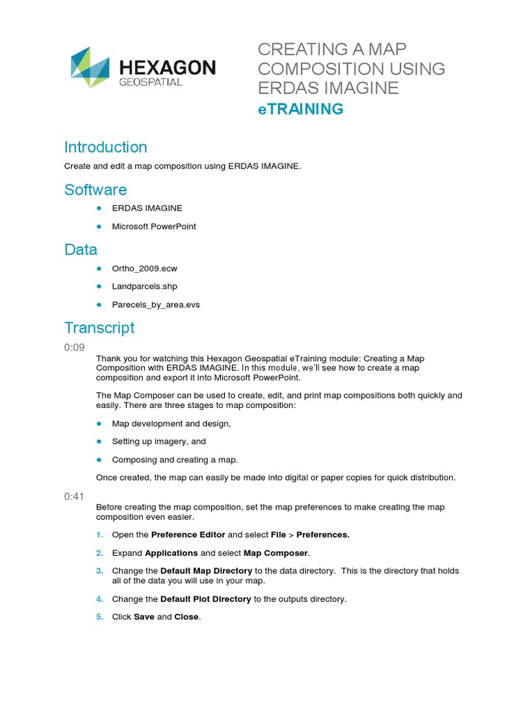 Map Composition ERDAS IMAGINE Script | Download Free PDF | Map | Computer File