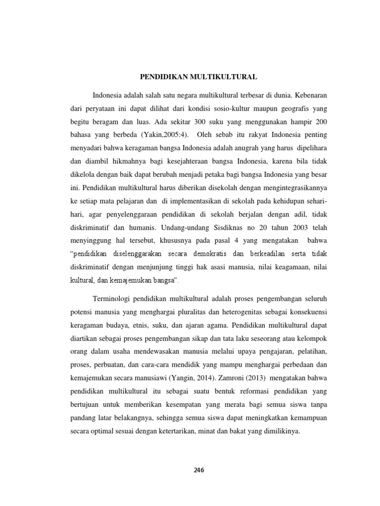 Pendidikan Multikultural | PDF | Ilmu Sosial | Sejarah