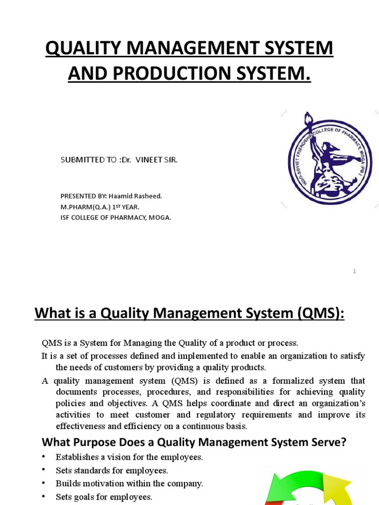 Qms PPT Final | PDF | Quality Management System | Iso 9000