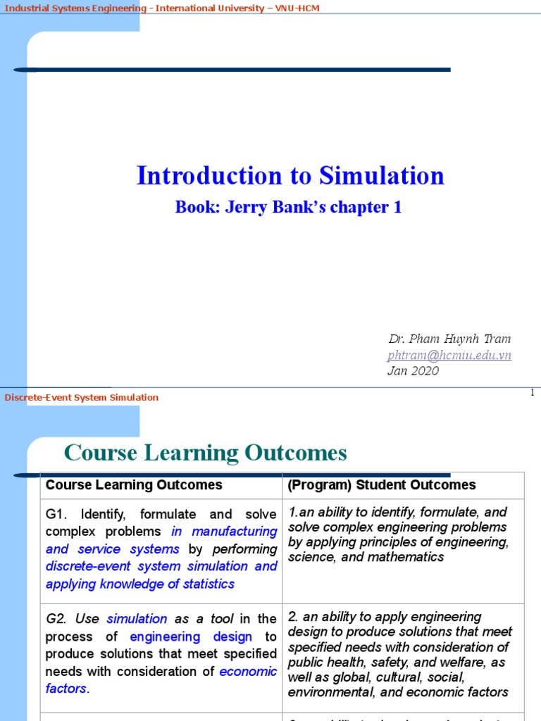 Introduction To Simulation: Book: Jerry Bank's Chapter 1 | PDF ...